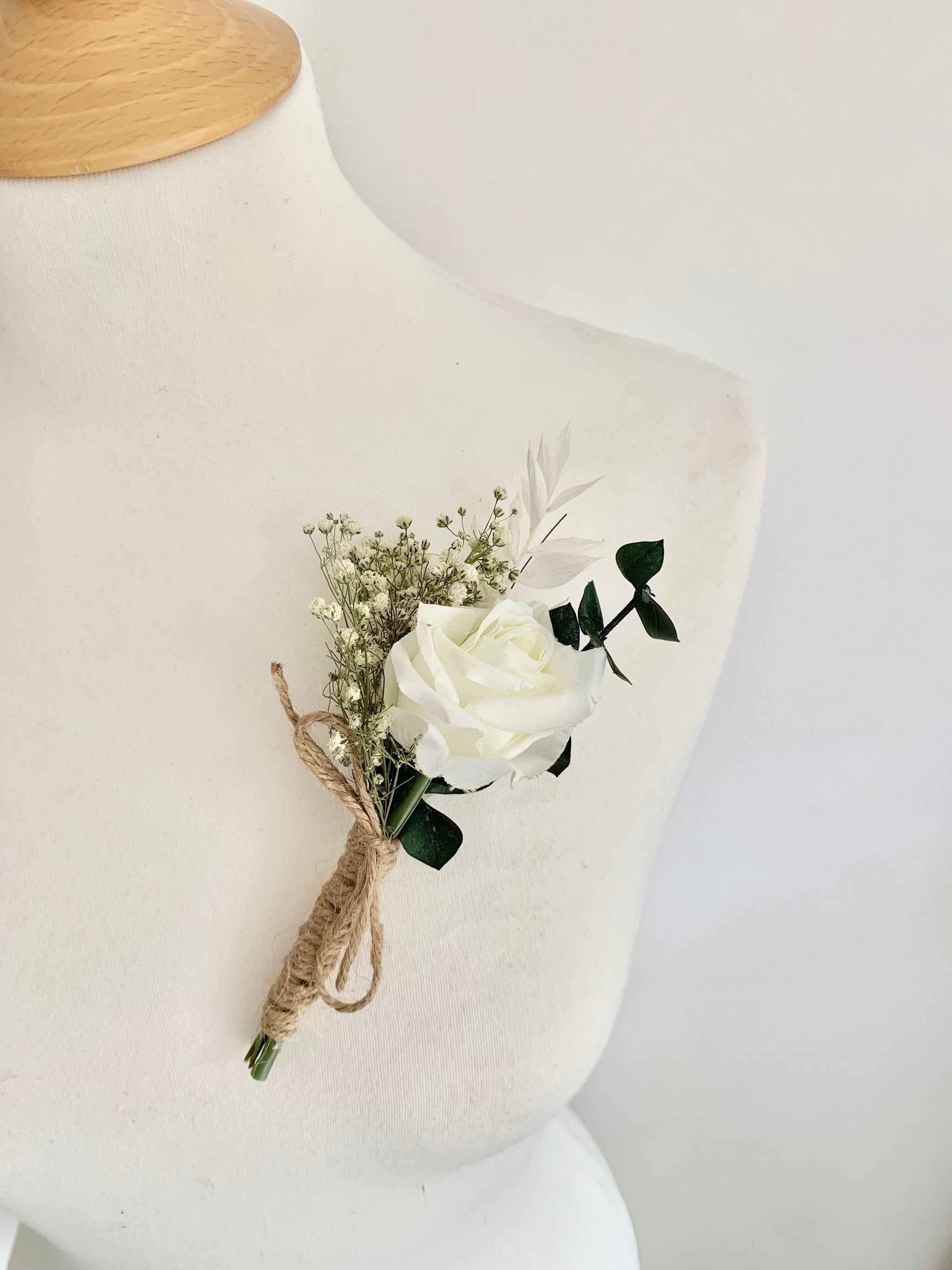 white heather buttonhole